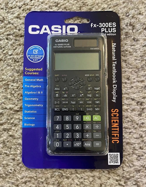 CASIO FX-300ES PLUS Natural VPAM Scientific Calculator Two Way Power W ...