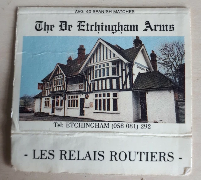 VINTAGE PUB MATCHBOX Label THE DE ETCHINGHAM ARMS, SUSSEX, c1960s ...
