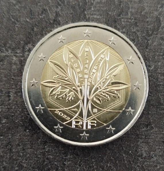 PIÈCE 2 EUROS rare - France 2022 RF LIBERTE EGALITE FRATERNITE EUR 2,00 ...