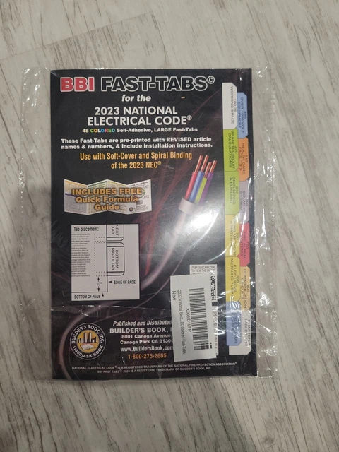 Electrical Code Book 2023 Tabs