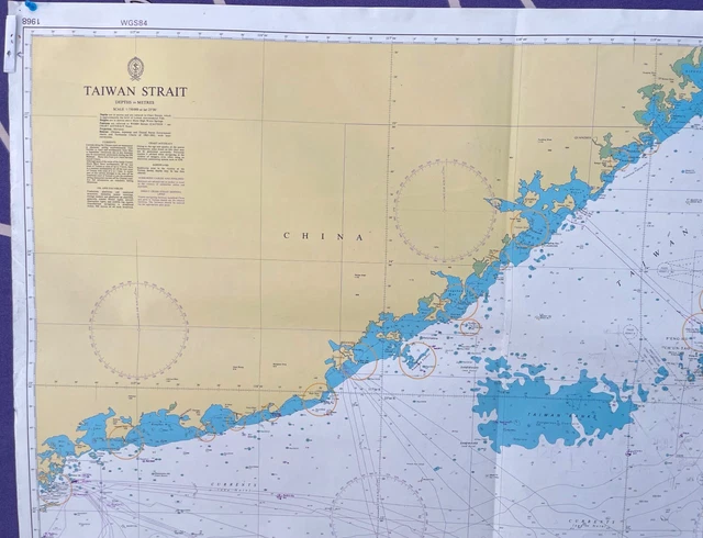 ADMIRALTY 1968 TAIWAN STRAIT Map Chart Maritime Genius Nautical Marine ...