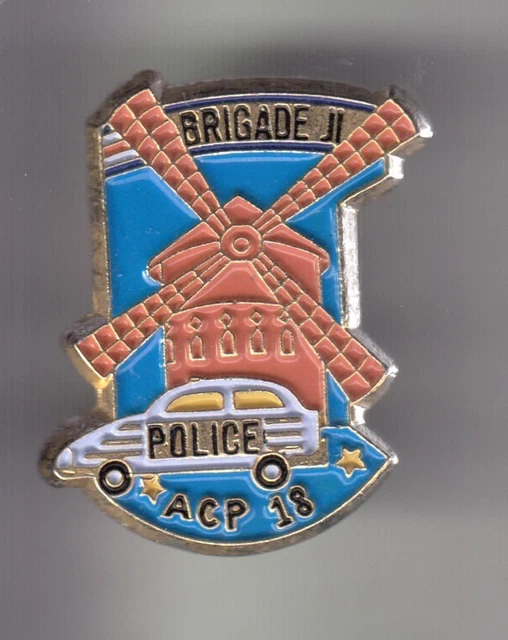 RARE PINS PIN'S .. Police Nationale Auto Car Moulin Rouge Acp 18 Paris ...