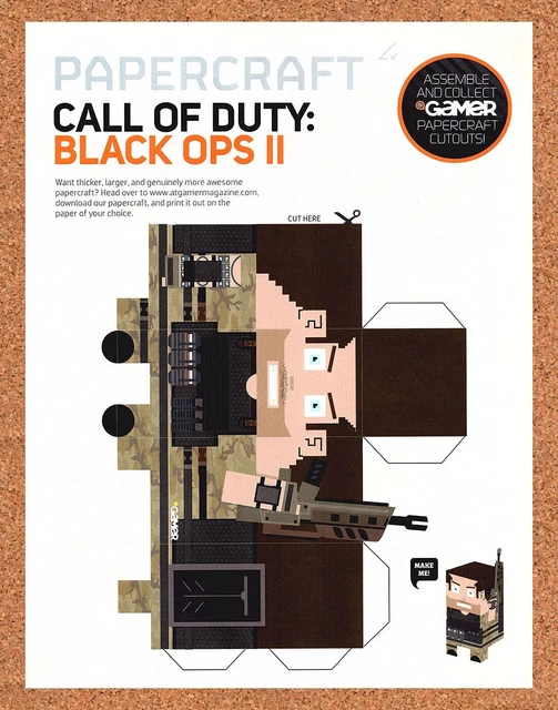 CALL OF DUTY Black Ops II PaperCraft Original 2011 Ad Authentic Video ...