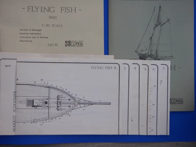 COREL 1:50 FLYING Fish Bauanleitung Und Mappe Mit Den 7 Bauplänen EUR 9 ...