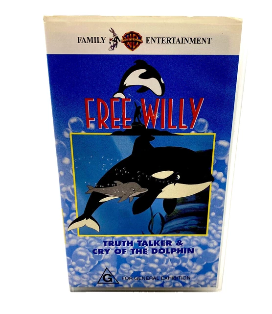 FREE WILLY - Animated VHS - Truth Talker & Cry Of The Dolphin Vintage £ ...