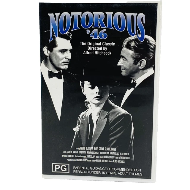 NOTORIOUS VHS 1946 Alfred Hitchcock Big Box VHS Video Cary Grant £12.36 - PicClick UK