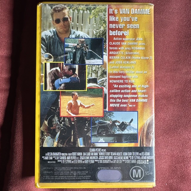 NOWHERE TO RUN (VHS, Big Box, Ex Rental, 1993) - Van Damme - Free ...
