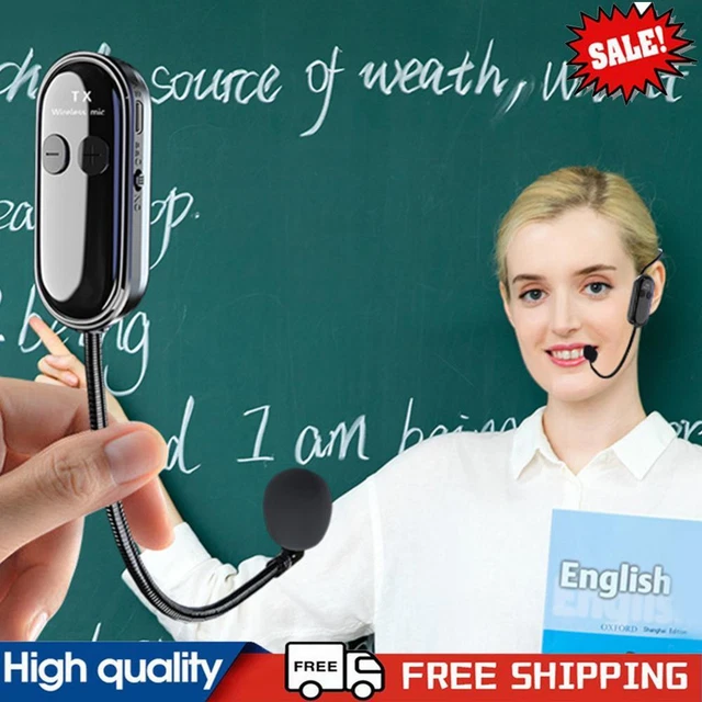 WIRELESS MICROPHONE HEADSET Long Range Mic System 2.4G Head Handheld ...