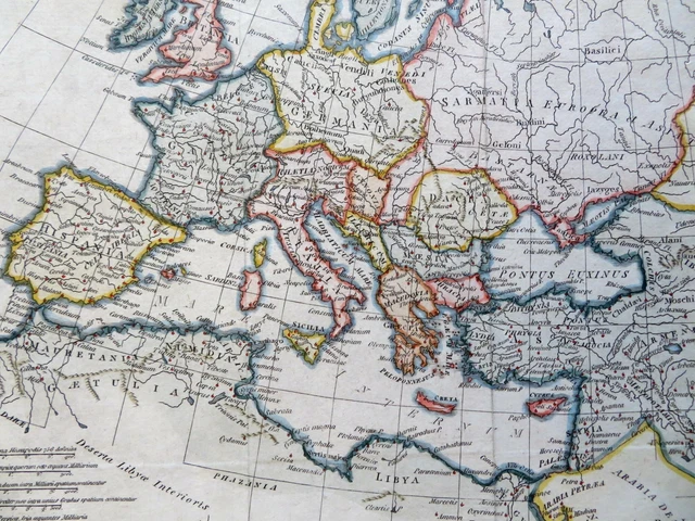 ANCIENT EUROPE ROMAN Empire North Africa Hispania Gaul Italy 1797 Neele ...