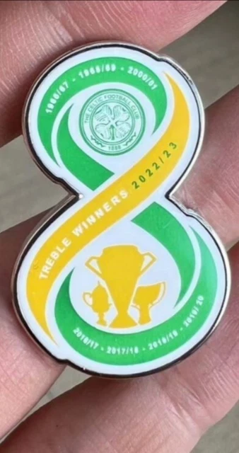 CELTIC TREBLE WINNERS Badge 2022 23 badge, champions again! £3.99 ...