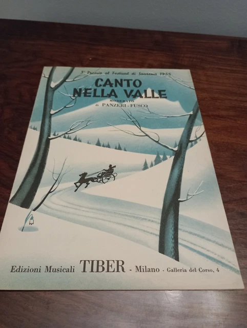 SPARTITI - CANTO nella Valle - Moderato di M. Panzeri - Fusco - 1955 ...
