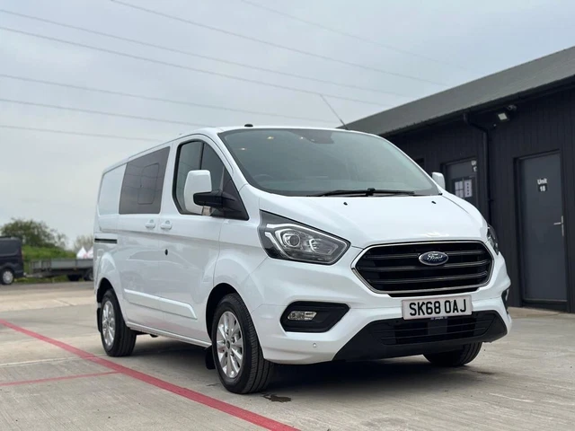 FORD TRANSIT CUSTOM crew cab 2018 68 plate euro 6 NO VAT low miles £ ...
