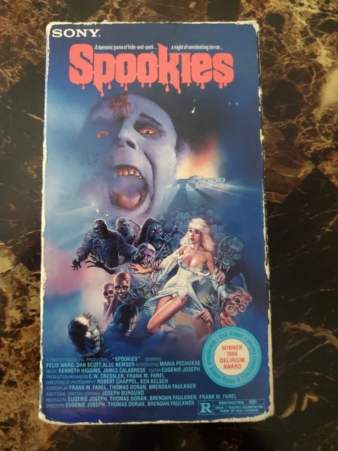 SPOOKIES VHS RARE Vintage Horror Sony Cult Classic Slasher Gore 1980s ...