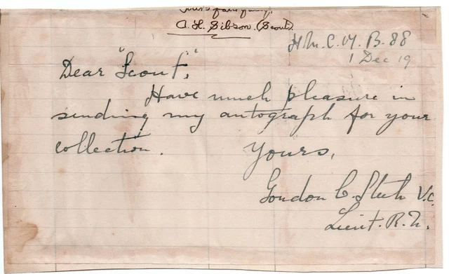 RARE CAPTAIN GORDON Steele VC 1891-1981 WW1 Victoria Cross Holder ...