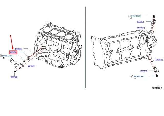 NISSAN QASHQAI J11 MK2 Crankshaft Position Sensor 2373100Q1L BRAND NEW ...