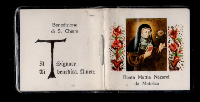 SANTINO HOLY CARD RELIQUIA RELIC BEATA MATTIA NAZAREI DA MATELICA EUR ...