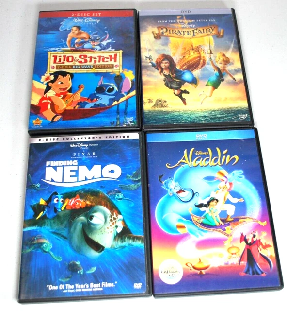 LOT OF 4 Disney DVDS The Pirate Fairy, Lilo & Stitch, Finding Nemo And ...