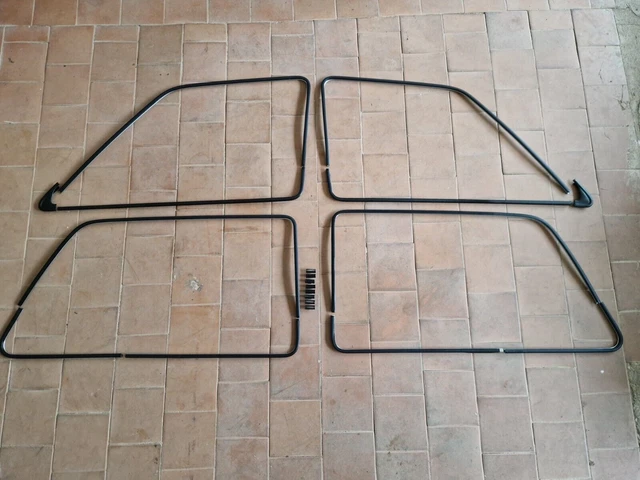 VW GOLF JETTA MK2 4 DOORS WINDOW SURROUND BLACK TRIMS INSERTS SET early ...