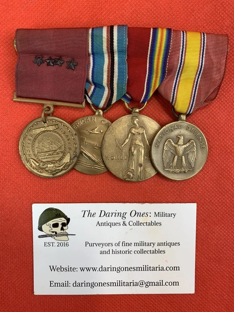 ORIGINAL US NAVY Named Medal Bar WW2/Korean War 4 Medals £139.63 - PicClick UK