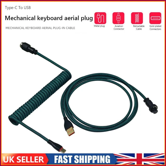 AVIATION CONNECTOR TYPE-C to USB Mechanical Keyboard Aviator Cable ...