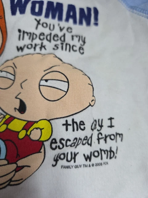 FAMILY GUY STEWIE FOX Animated TV Sitcom Blue CLOTHING BODYSUIT 6 ...