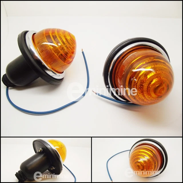 CLASSIC MINI FRONT Indicator Complete Unit PAIR 1959-1986 CHM13 Amber ...