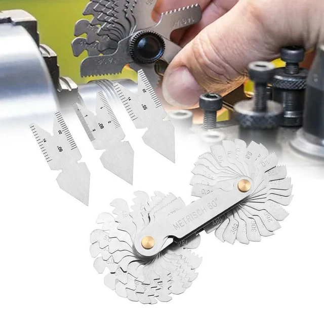 PROFESSIONAL THREAD PITCH Gauge Set with Center Gauges for Lathe ...