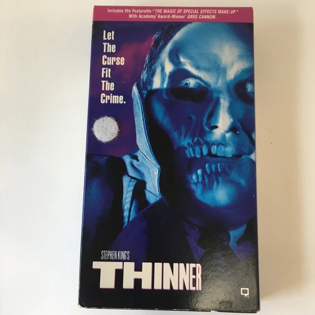 THINNER (VHS, 1997) Stephen King Fantasy Horror Robert John Burke Joe ...
