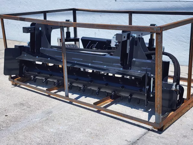 HARLEY RAKE SOIL Conditioner Power Landscape Rake Skid Steer Attachment ...