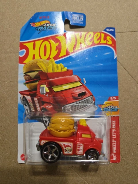 🍔 2025 HOT WHEELS Netflix Let's Race BUNS OF STEEL Burger Food Truck ...