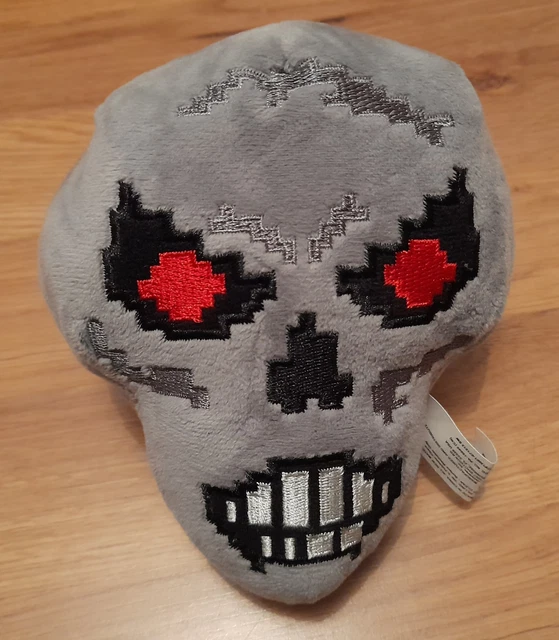 MINECRAFT MOJANG Grey Skull Collectable Gaming Item Plush Soft Toy £6. ...