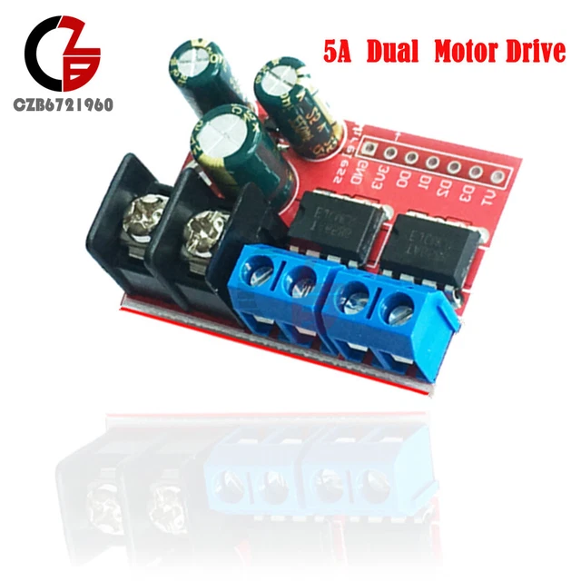 DC MOTOR DRIVER 5A Remote Control Dual H-Bridge PWM Speed Control ...
