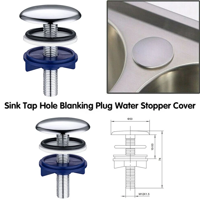 PRISE MÉTALLIQUE 50 mm pour évier de cuisine en laiton chrome ...