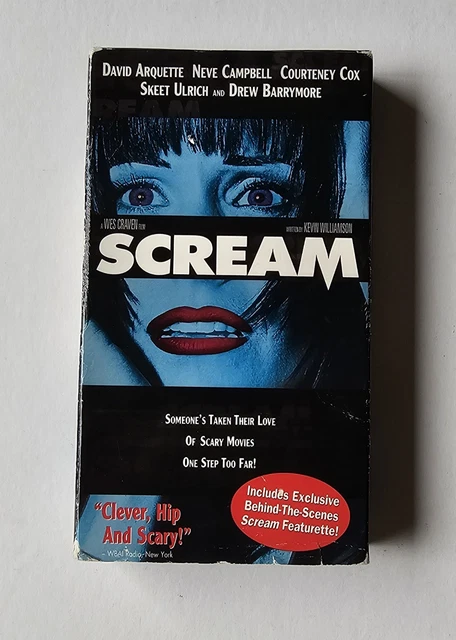 1997 ORIGINAL SCREAM VHS Blue Variant Cover Courtney Cox RARE! HORROR ...