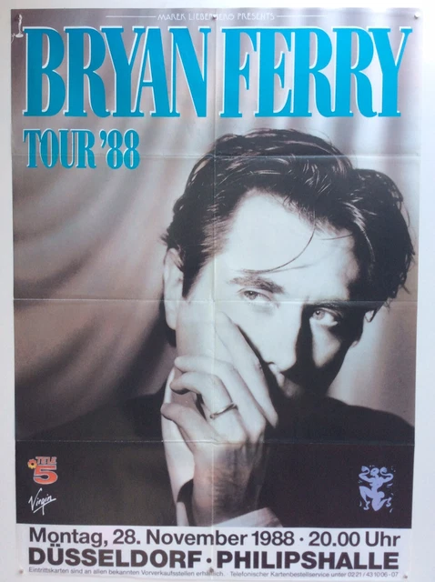 PLAKAT BRYAN FERRY 1988 Tour Poster Din A1 Original , Gefalten EUR 24 ...