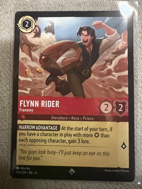 FLYNN RIDER FRENEMY 106/204 Super Rare NON-FOIL Disney Lorcana Ursula's ...