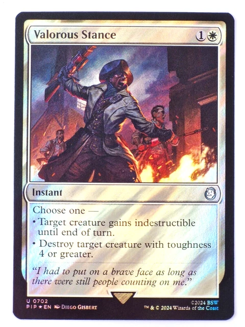 MTG VALOROUS STANCE - Universes Beyond Fallout [Surge Foil] LP+ EUR 6,04 - PicClick IT