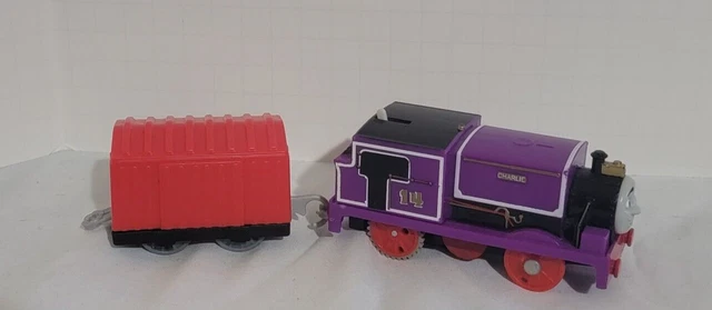 THOMAS & FRIENDS Trackmaster CHARLIE & RED CARGO CAR Motorized Train ...