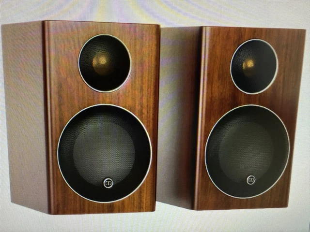 MONITOR AUDIO RADIUS 90- Bookshelf Speakers ( Pair ) Walnut real wood ...