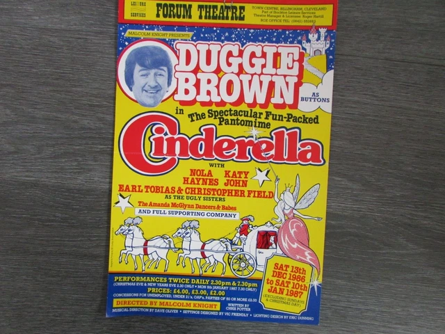 DUGGIE BROWN IN Cinderella Pantomime 1986 Billingham Forum Theatre ...