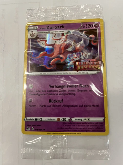 HISUI-ZOROARK 076/196 VERLORENER Ursprung Holo Pokémon Pokemon Karte Deutsch NM EUR 2,50 ...
