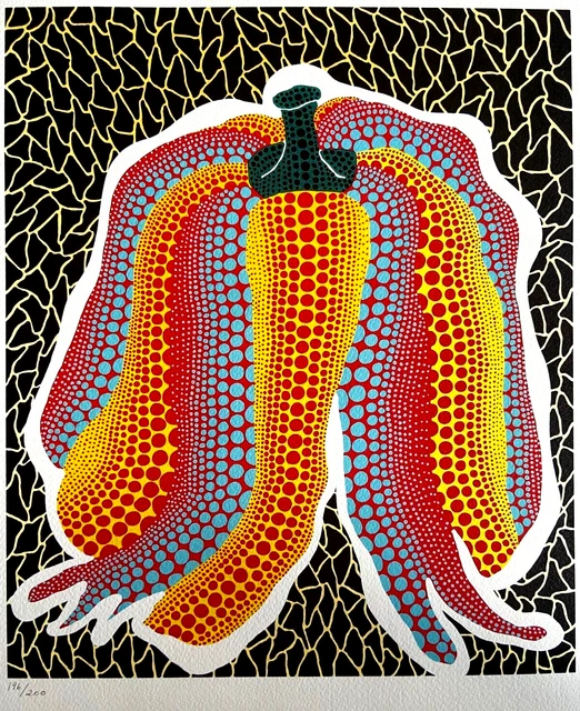 YAYOI KUSAMA LITHOGRAPH Mori Art Museum 200ex Murakami Keith Haring ...