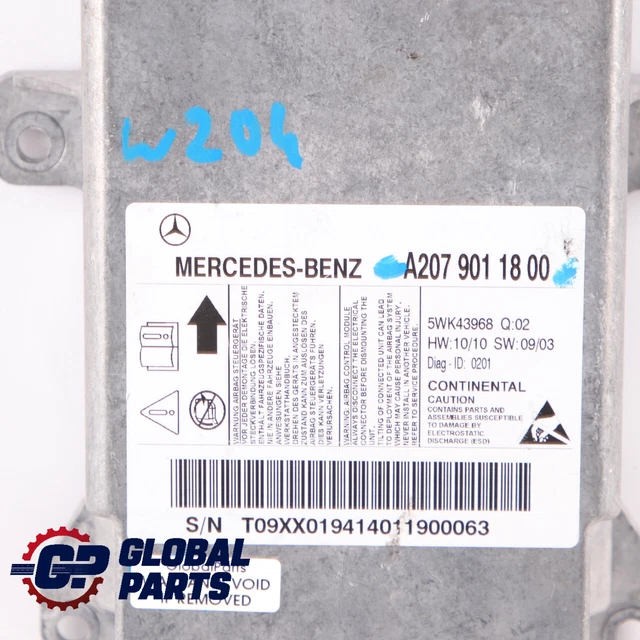 MERCEDES W204 W207 Control Unit ECU Sensor Module Air SRS Bag ...