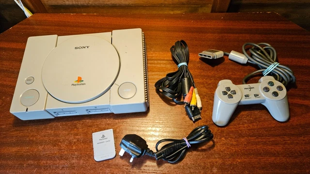 SONY PLAYSTATION PS1 Grey Audiophile & 4 Games Console Bundle #Rs2Rb1 ...