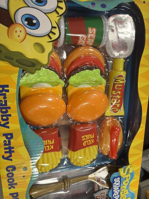 SPONGEBOB SQUAREPANTS KRABBY Patty Cook Food Playset Krusty Krab Crab ...