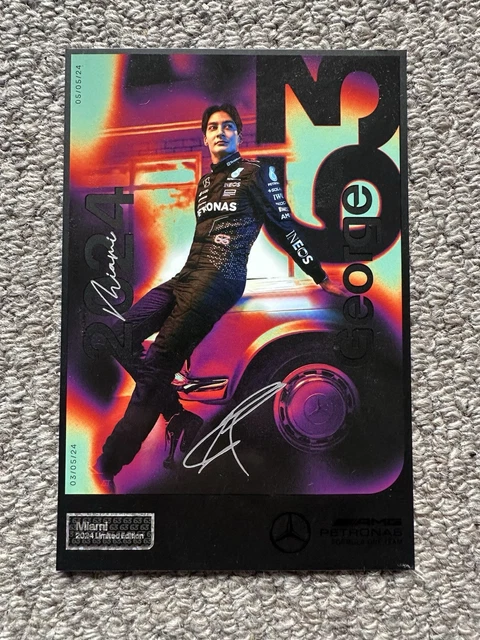 GEORGE RUSSEL SIGNED AMG F1 Card Miami GP 2024 £26.70 - PicClick UK