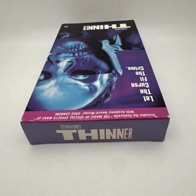 THINNER 1997 VHS Video Tape Stephen King Horror w/ Featurette RARE HTF ...