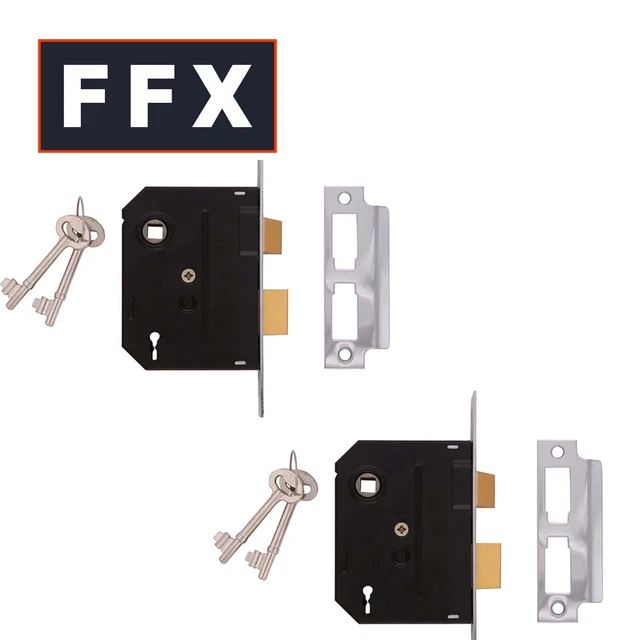 UNION J2295 2 Lever Mortice Door Lock Sashlock Deadbolt Brass Or Chrome ...