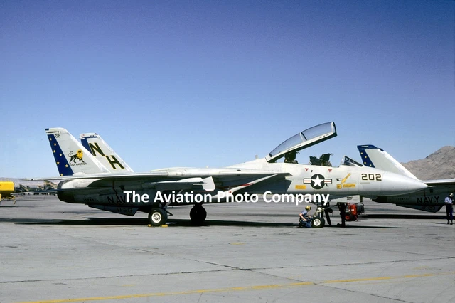 US NAVY VF-213 Grumman F-14A Tomcat 159861/NH-202 (1980) Photograph £1. ...