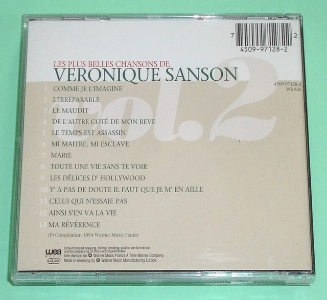 VÉRONIQUE SANSON -CD- LES PLUS BELLES CHANSONS Vol.2 - LE MAUDIT - MA ...